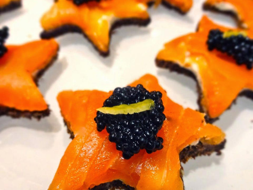 Smoked Salmon Star Canapes – Caviar Star